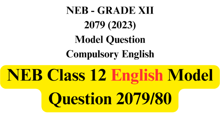 NEB Class 12 Account Model Questions 2081-2082 Solution