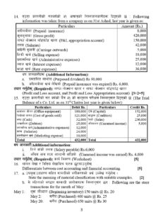 NEB Class 12 Account Model Questions 2081-2082 Solution